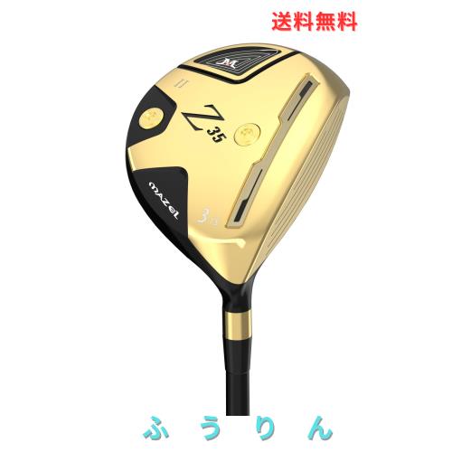 MAZEL(マゼル) ゴルフクラブ フェアウェイウッド メンズ 右利き用 カーボンシャフト 番手:W#3,5 (カーボン（ゴールド II）, 番手:#3 フレ