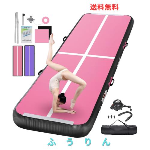 Fbsport 2/3/4/5/6M エアトラック 体操 マット エアーマット 折り畳み可能 インフレータブル 電動エアーポンプ付き 自宅用 トレーニング