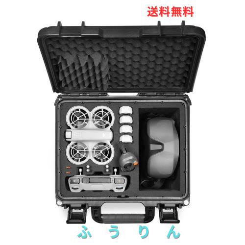 Lekufee DJI Neo ドローン防水ハードキャリングケース DJI Neo Motion Fly More コンボ、DJI Goggles N3/3/2/Goggles Integra、DJI RC 2