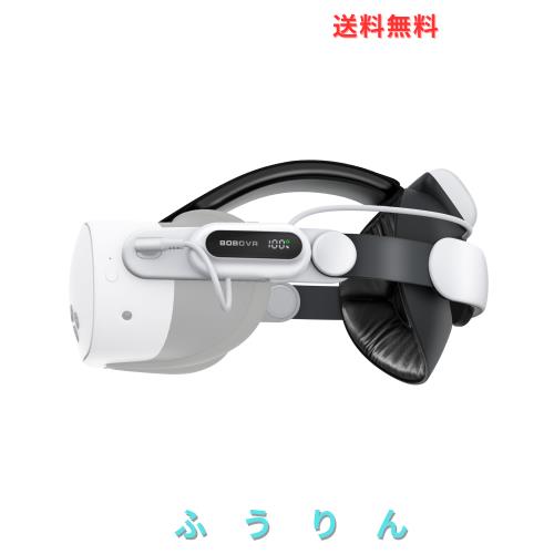 BOBOVR E3 Pro バッテリーストラップアクセサリー ( Quest3/3S用)、10000mAh ホットスワップ対応急速充電バッテリー、3.5mm オーディ