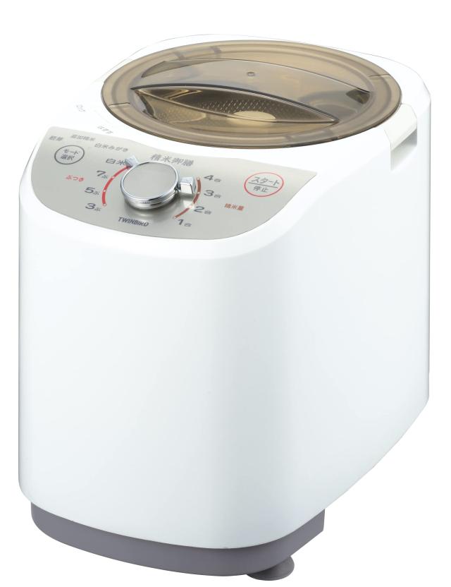 ツインバード コンパクト 精米器 精米御膳 家庭用 コンパクト 軽量 簡単操作 かくはん式 1~4合 新潟 燕三条 ホワイト MR-E520W