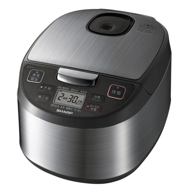 シャープ 炊飯器 5.5合 黒厚釜 球面炊き シルバー KS-S10J-S