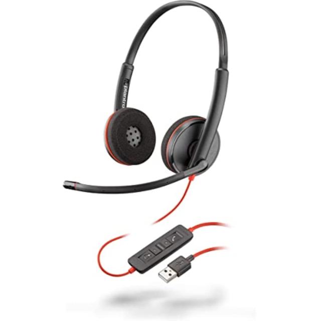 Plantronics ブラックワイアー C3220 ヘッドセット - ステレオ - ブラック - USB Type A - 有線 - 20 Hz - 20 kHz - オーバーヘッド型 -