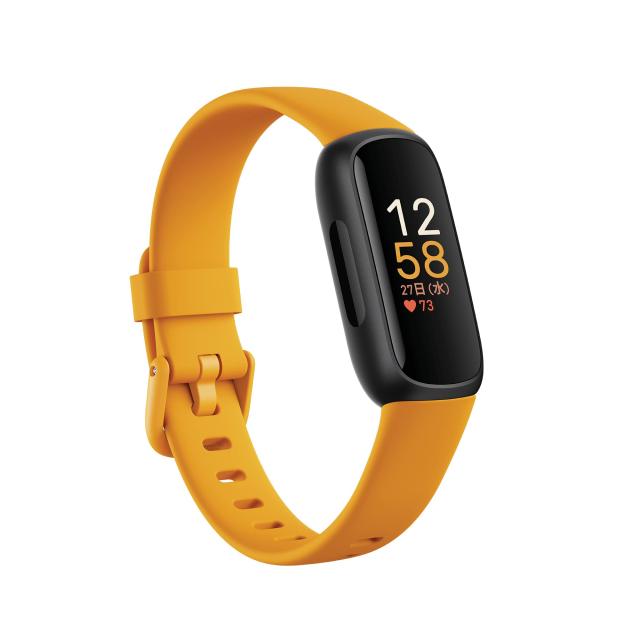Fitbit Inspire 3 フィットネストラッカー Morning Glow/Black FRCJK L/Sサイズ [最大10日間のバッテリーライフ/心拍計][日本正規品]