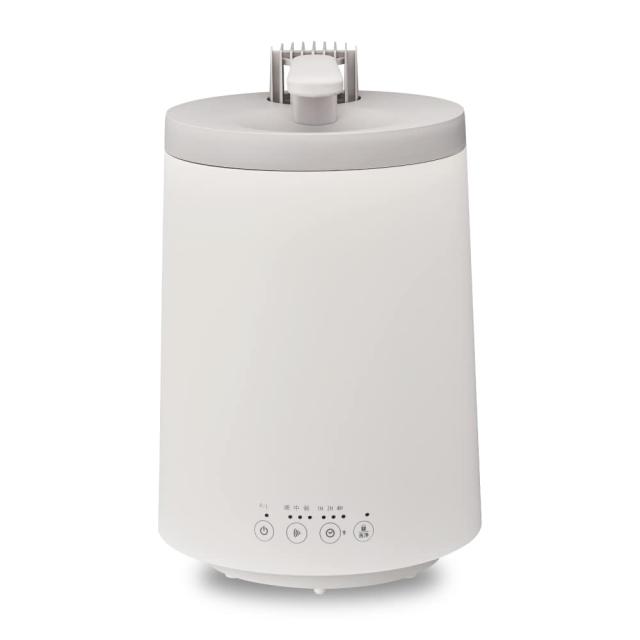ドウシシャ 加湿器 スチーム式 加熱式 上から給水 ホワイト 抗菌加工 大容量 洗浄モード付き 連続加湿時間5時間 プレハブ洋室17畳/木造和
