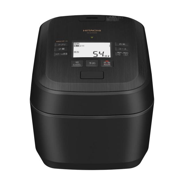 日立 炊飯器 5.5合 圧力＆スチームIH 蒸気カット RZ-W100GM K 漆黒 八代目儀兵衛 監修 日本製 圧騰甘み炊き 大火力 沸騰鉄釜 ふっくら御膳