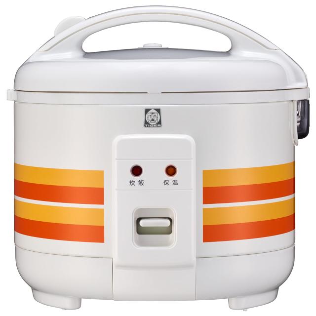 タイガー魔法瓶(TIGER) 炊飯器 3合 WEB限定 100周年記念モデル 復刻 レトロ柄 オレンジストライプ JNP-T055WO