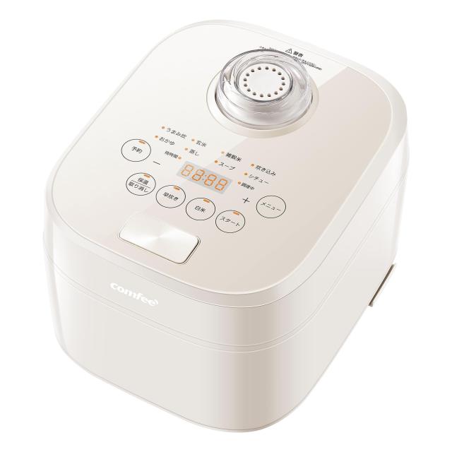 COMFEE’ 炊飯器 5.5合炊き 1人暮らし 2人暮らし 炊飯ジャー 1~6人用 マイコン式 10種類の調理メニュー付き 蒸し炊き同時 早炊き 最短30分