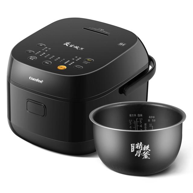 COMFEE’ 炊飯器 5.5合炊き IH式 一人暮らし 2人暮らし 炊飯ジャー 1~6人用 12種類の調理メニュー付き 炎旨炊き 早炊き 最短25分炊飯 低温