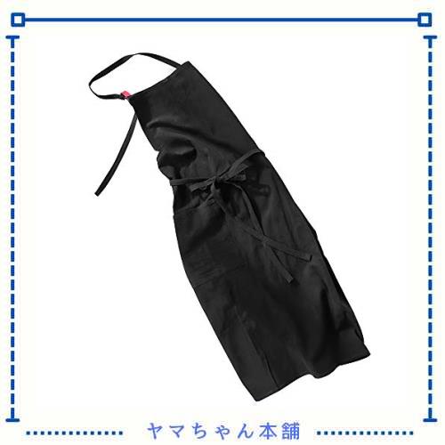 Anyasun エプロン 首掛け リネン カフェ風 シンプル おしゃれ ナチュラル 北欧 無地 おしりが隠れる ポケット付き 男女兼用 (02 ...
