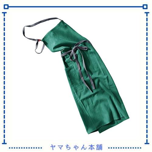 Anyasun エプロン 首掛け リネン カフェ風 シンプル おしゃれ ナチュラル 北欧 無地 おしりが隠れる ポケット付き 男女兼用 (12 ...