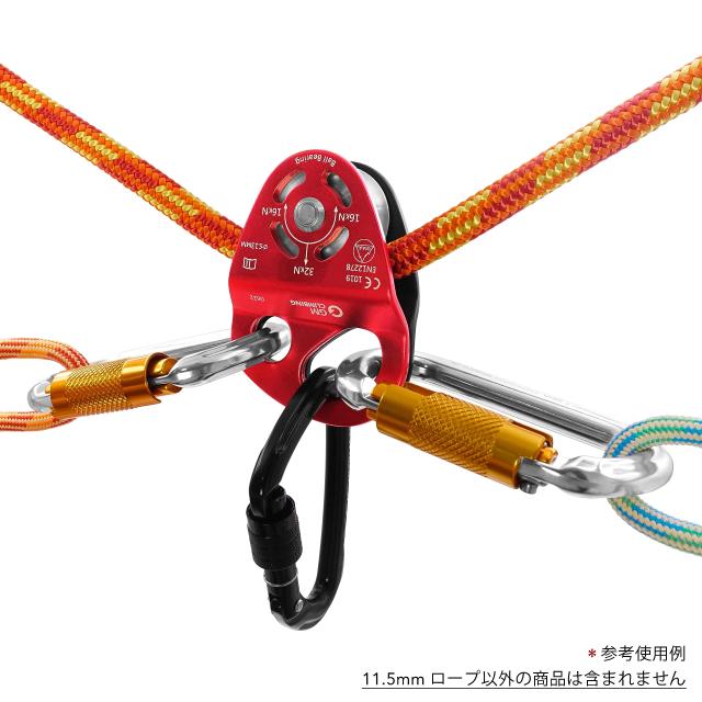 GM CLIMBING 30kN 11.5mm ダブルブレード 二重編み構造 リギングロープ ポリエステルシースとナイロンコア編み 30M カットサイズ オレン