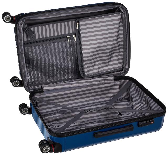 [エース] スーツケース キャリーケース キャリーバッグ mサイズ 5泊6日 6泊7日 64L/70L(拡張時) 容量拡張機能 双輪キャスター 4.3kg クレ