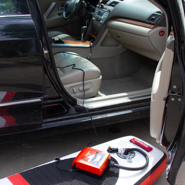 WOWSEA SUP用 電動エアーポンプ 12V給電 16psiまで 電動空気入れ 自動