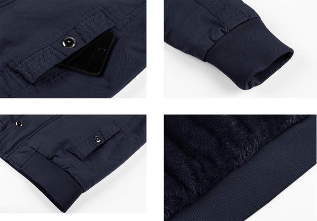 KEFITEVD] 裏ボアジャケット 防寒服 カーゴジャケット メンズ アメカジ