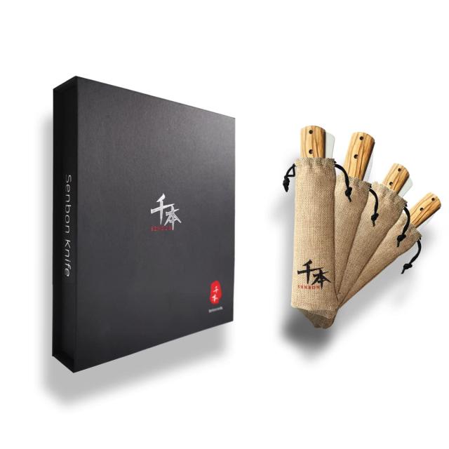 SENBON 440A ギフト包装 4点セット携帯便利切味良い 折畳 日本式菜切り