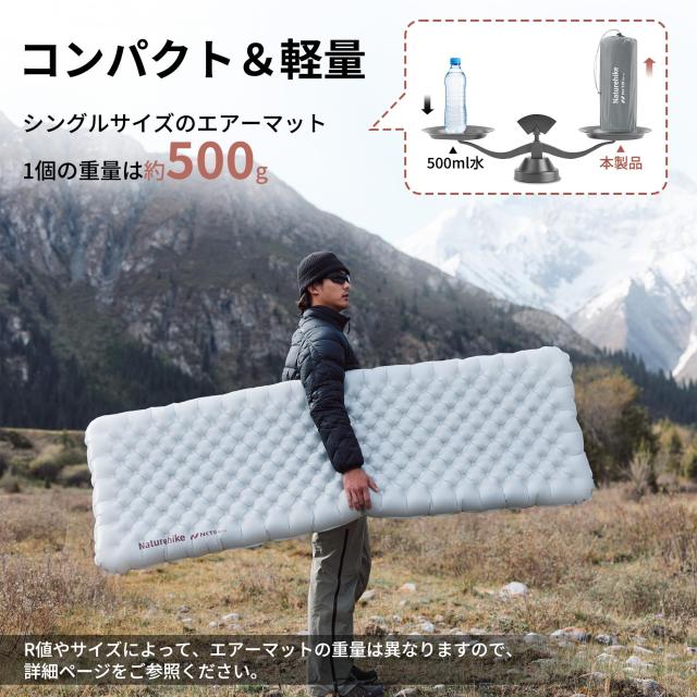 Naturehike  高R値 エアーマット R5.8/ 3.5 アウトドア -20°C使用可能 厚手7cm 超軽量 コンパクト キャンプ 登山 インフレーターマット