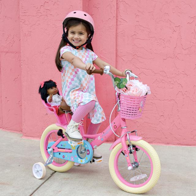 Glerc Maggie 子供用自転車 女の子用 キッズバイク 幼児乗り練習 花柄