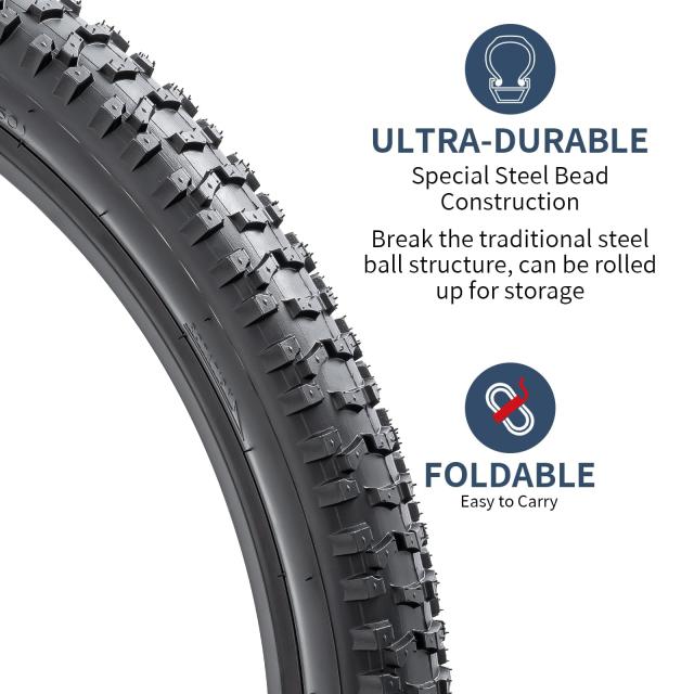 YunSCM 2本セット,26 2.50 タイヤ,26x2.50 64-559 自転車タイヤ + 26x2.5/3.0 チューブ 肉厚 米式バルブ32mm,適用 26インチ 2.50 クロス