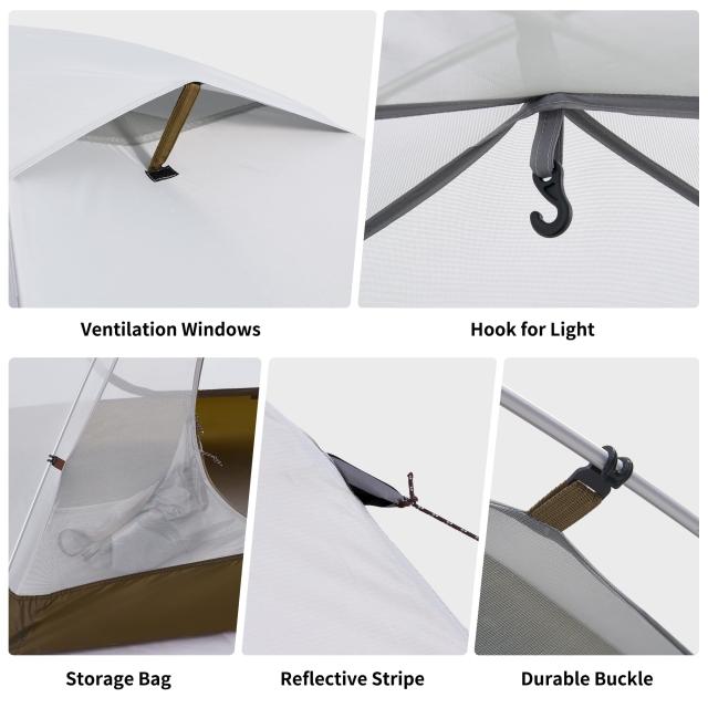 Naturehike公式ショップ テント 2人用 軽量 自立式 前室付き ダブル