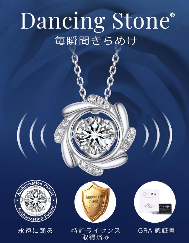 MomentWish 女性用ダンスネックレス 1カラット モアッサナイト