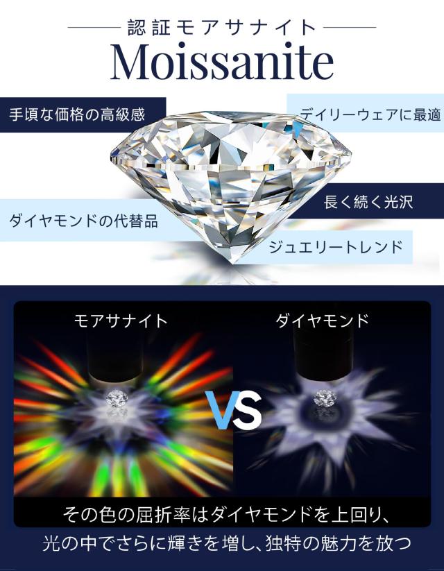 MomentWish] 女性用ダンスネックレス 1カラット モアッサナイト