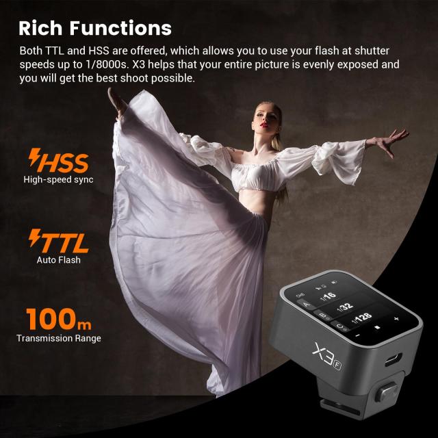 技適マーク GODOX X3-F X3F X3 F トリガー 送信機 TTL 2.4G ワイヤレス 高速同期 TTL オート/マニュアル/マルチフラッシュ X3 フラッシュ