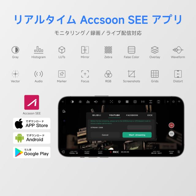 【Accsoon公式ストア】Accsoon CineView HE HDMI 無線映像伝送システム システム DFS対応 2.4GHz＆5GHz 0.05秒低遅延350m 長距離伝送、US
