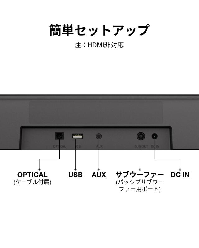 ULTIMEA サウンドバー 5.1ch テレビ スピーカー Soundbar ホームシアター サラウンドスピーカー 250Wピークパワー Bluetooth APP制御可能