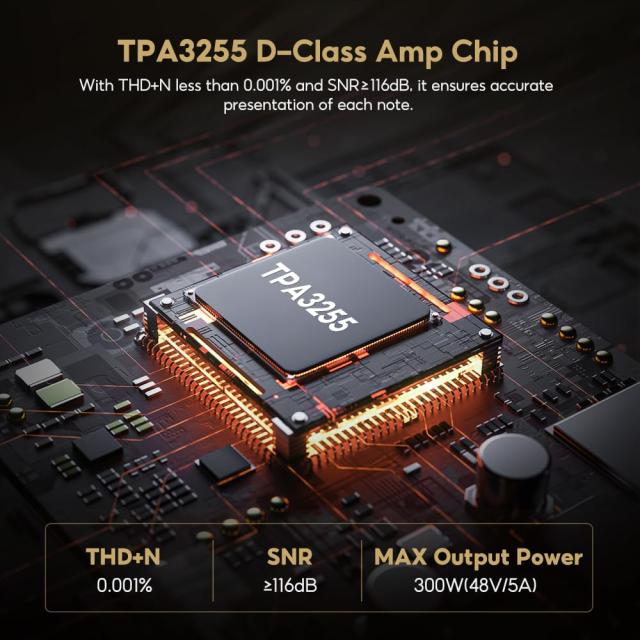 AIYIMA A70 MONO TPA3255 バランス ステレオアンプ NE5532 300W*1