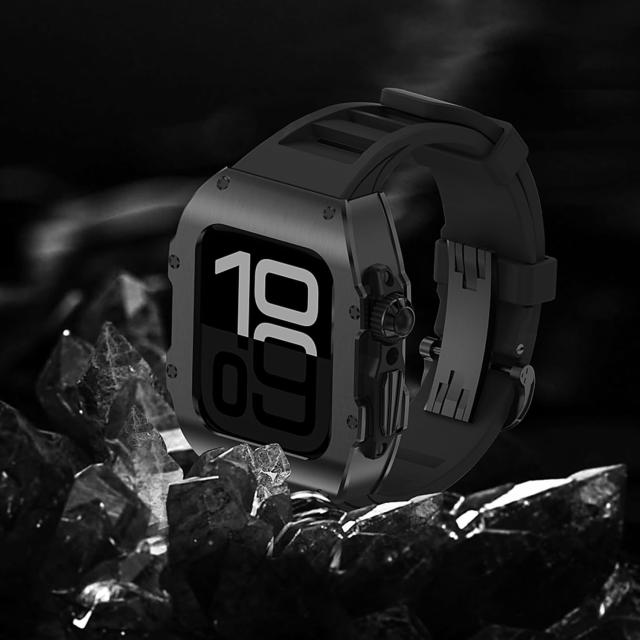 高級アップルウォッチ 46mm バンド 316Lステンレス ケース, メンズ 耐