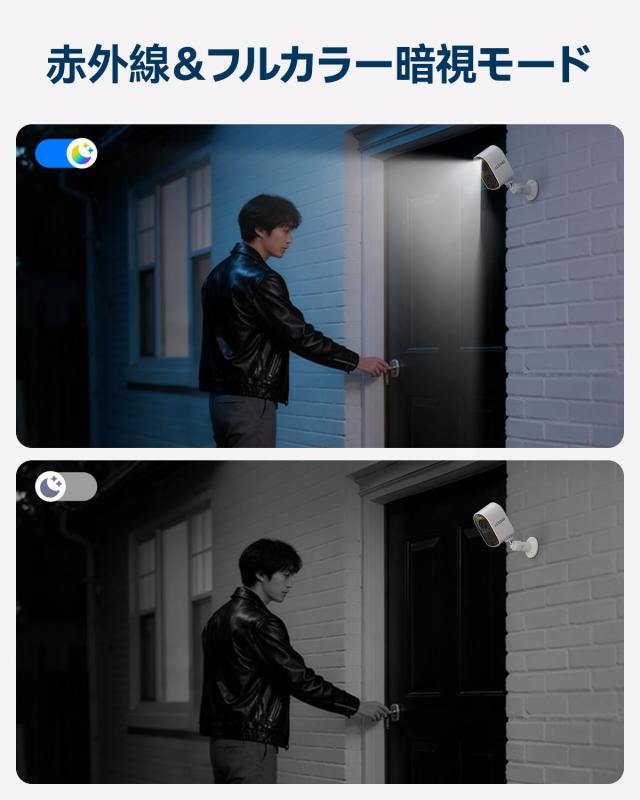 【タッチパネルモニター付き】ACEMO 防犯カメラ 屋外 ソーラー モニター付き 2台セット 400万画素 2.4G＆5GHzWiFi 監視カメラ 屋外 電源