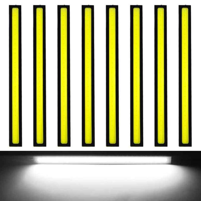YFFSFDC LED ディライト 8本組 COB 高輝度発光 12V デイライト カー ホワイト オートドライビング昼間走行ランプ フォグライト 薄型3ミリの通販はau PAY マーケット ...