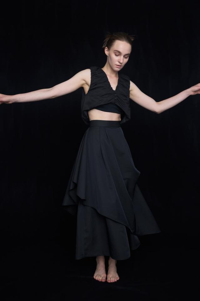 【30％OFF】 【PLUS】タックギャザーフレアスカート WOMENSレディース