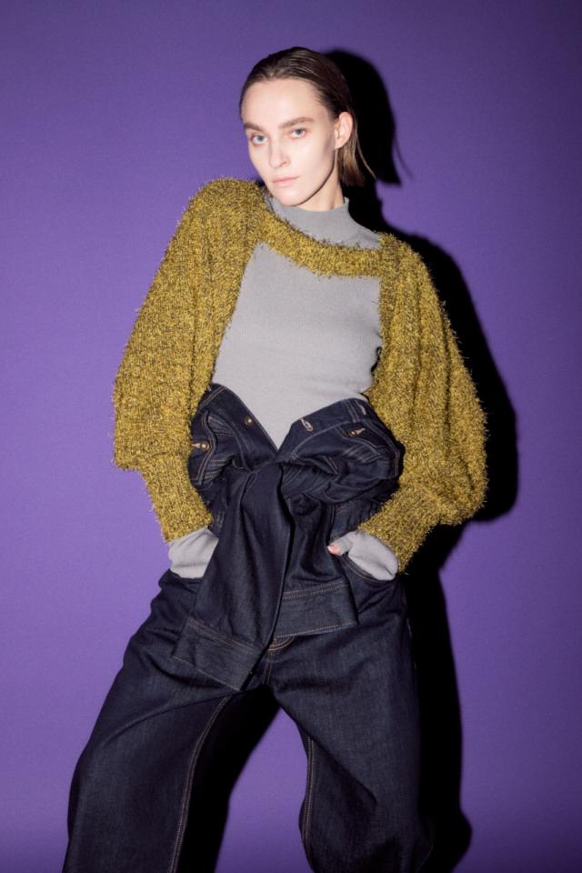 【30％OFF】 【PLUS】ショートボレロレイヤードセットニット WOMENSレディース