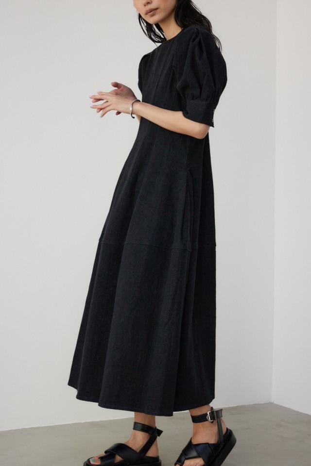 【30％OFF】 【PLUS】コントラストシルエットデニムドレス WOMENSレディース