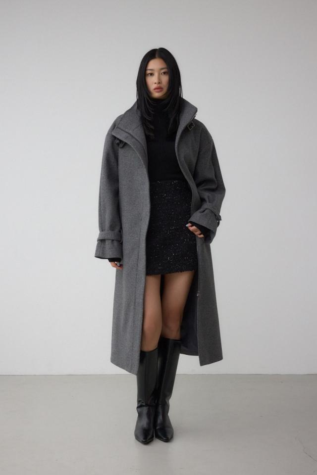 B-HEAT スタンドカラージップロングコート WOMENSレディース