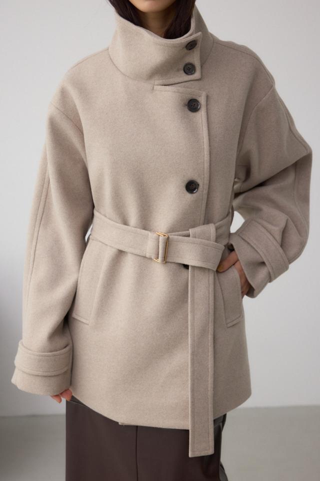 B-HEATスタンドカラーミドルコート WOMENSレディース