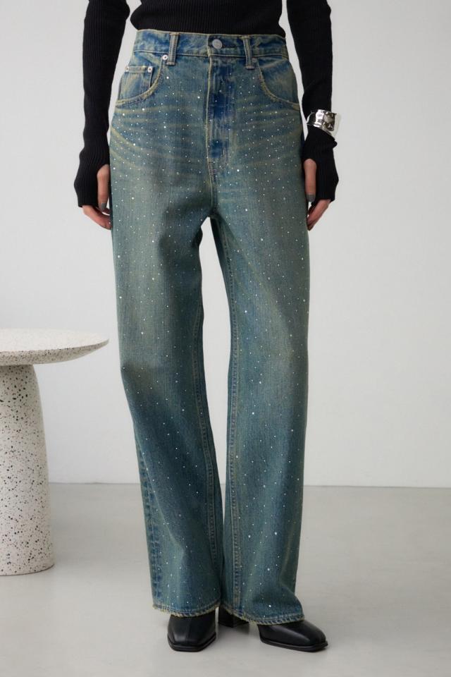 AZUL DENIM ラインストーンワイドデニム WOMENSレディース