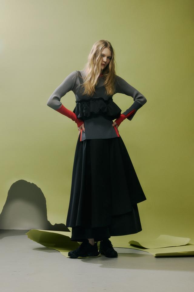 【PLUS】タックドレープワイドパンツ WOMENSレディース