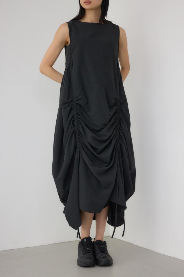 【30％OFF】 【PLUS】ギャザーイレヘムワンピース WOMENSレディース