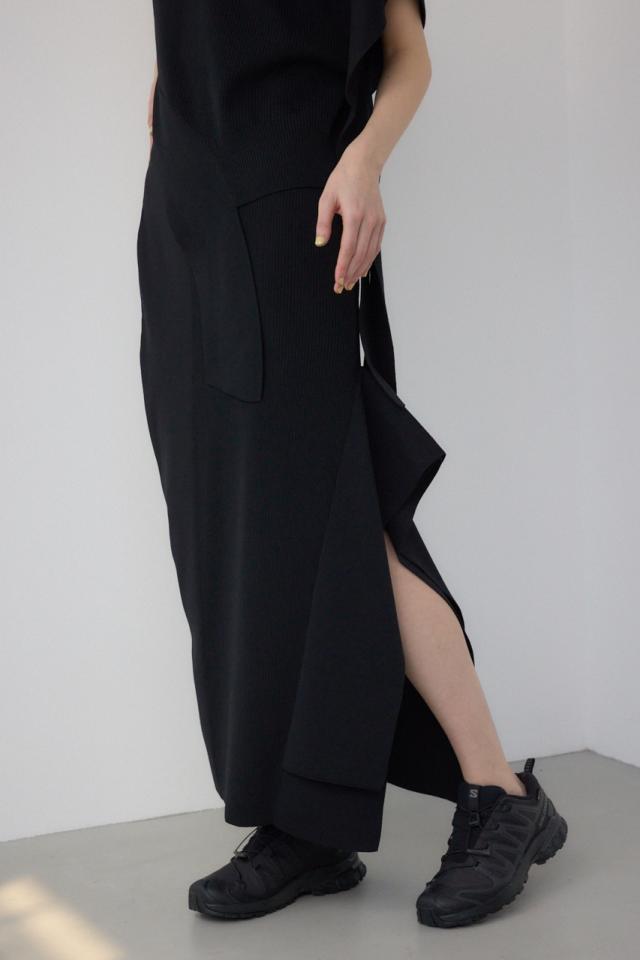 【30％OFF】 【PLUS】パネルドレープマーメイドスカート WOMENSレディース