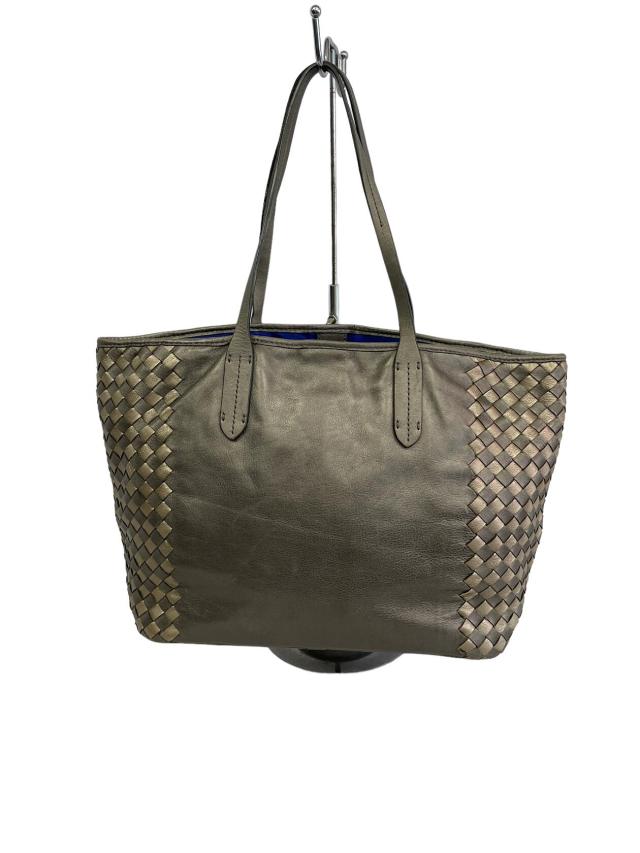 コールハーン トートバッグ ショルダーバッグ グレーシルバー メタリック レザー レディース COLEHAAN  編み込み 【中古】