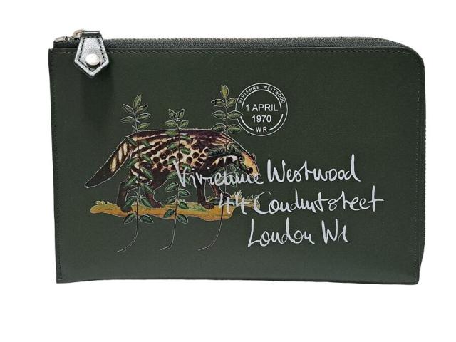 未使用 ヴィヴィアンウエストウッド モンキー＆タイガー ポーチ クラッチバッグ レザー 財布 メンズ レディース クラッチ Vivienne Westw
