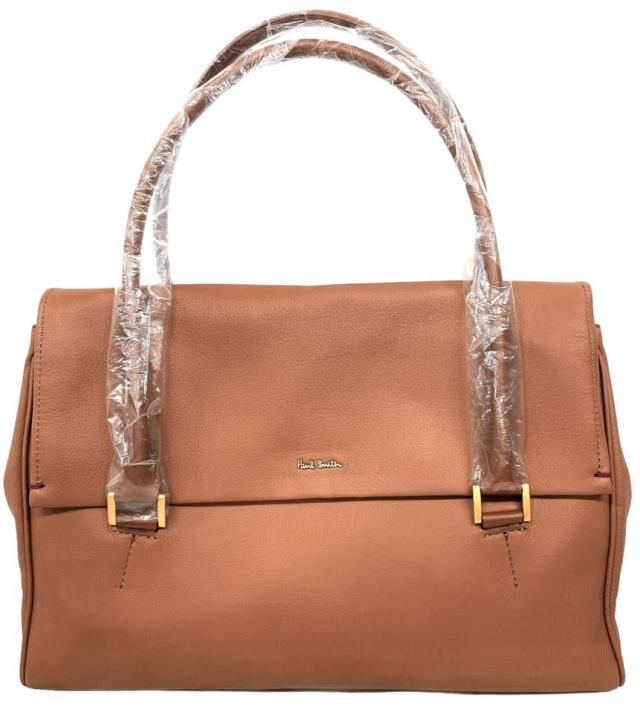 未使用 ポールスミス ハンドバッグ トートバッグ レディース 牛革 ハンティング レザー ブラウン 茶色 ショルダーバッグ Paul Smith PWN1