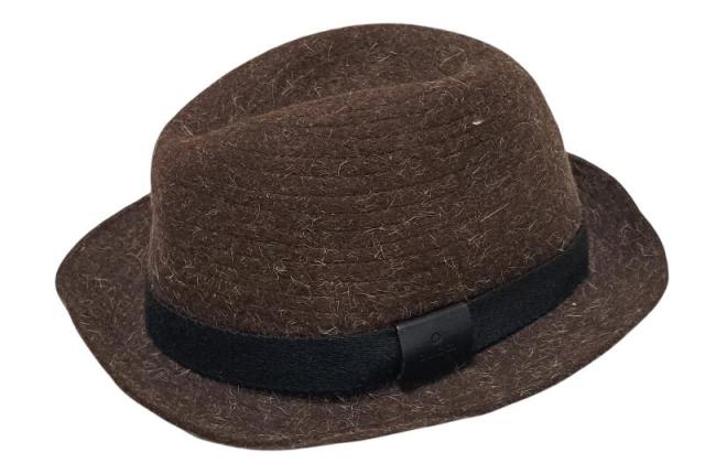 新品同様 グッチ 帽子 ウール素材 ハット 102580 ＃L ダークブラウン メンズ　レディース 服飾小物 GUCCI 【中古】