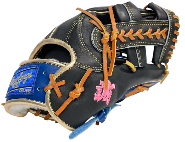 未使用　ローリングス グローブ MK選手モデル　カスタムオーダー　２３年使用カラー　PRO PREFERRED WIZARD　N52MG型 ブラック 黒 ブルー