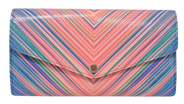 ルイヴィトン 長財布 ポルトフォイユ・サラ トロピカル エピ 財布 メンズ レディース ピンク ブルー Ｍ62475 マルチカラー 【中古】