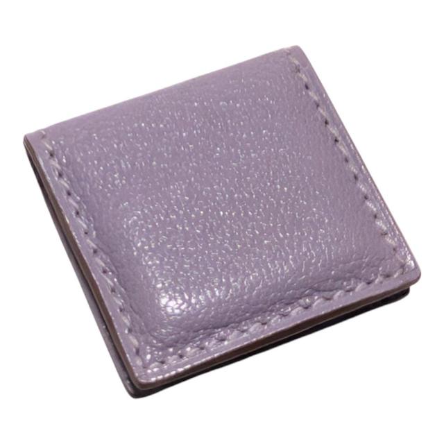 エルメス シェーブル マグネット式 マネークリップ レザー パープル □G刻 薄紫 札ばさみ KLIPDOC クリップドック ビルクリップ ゴートス