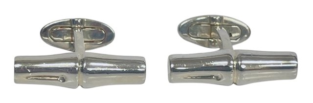 グッチ カフス カフリンクス バンブー シルバー ＳＶ９２５ カフスボタン ＧＵＣＣＩ メンズ 【中古】